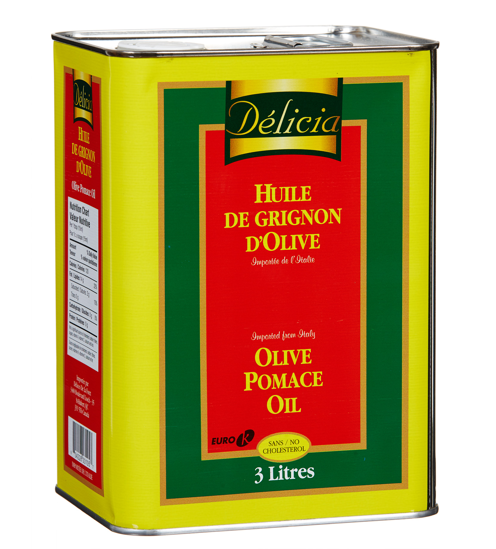 Huile de grignon d’olive (Délicia) – Délices de la fôret Valli